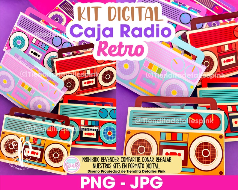 Template Retro Radio Box, Retro Radio Box, Radio Box - Etsy