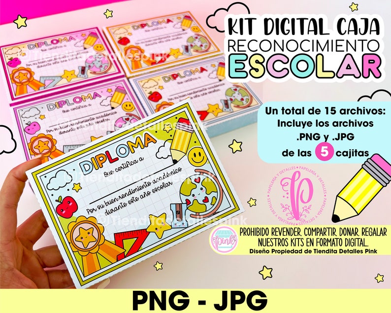 School Recognition Box Template, Diploma Box - Etsy