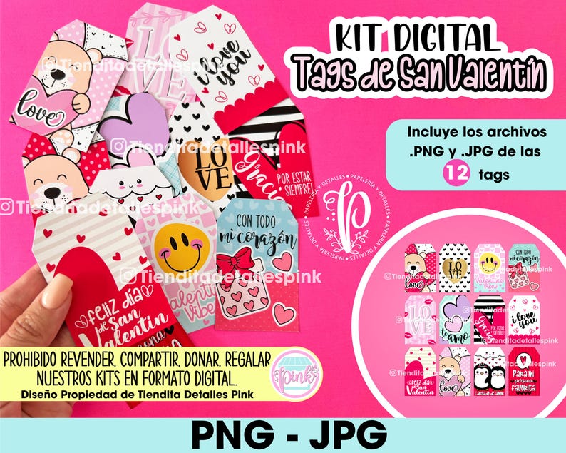 Template Tags de San Valentín, tags día del amor, valentines day - Etsy ...