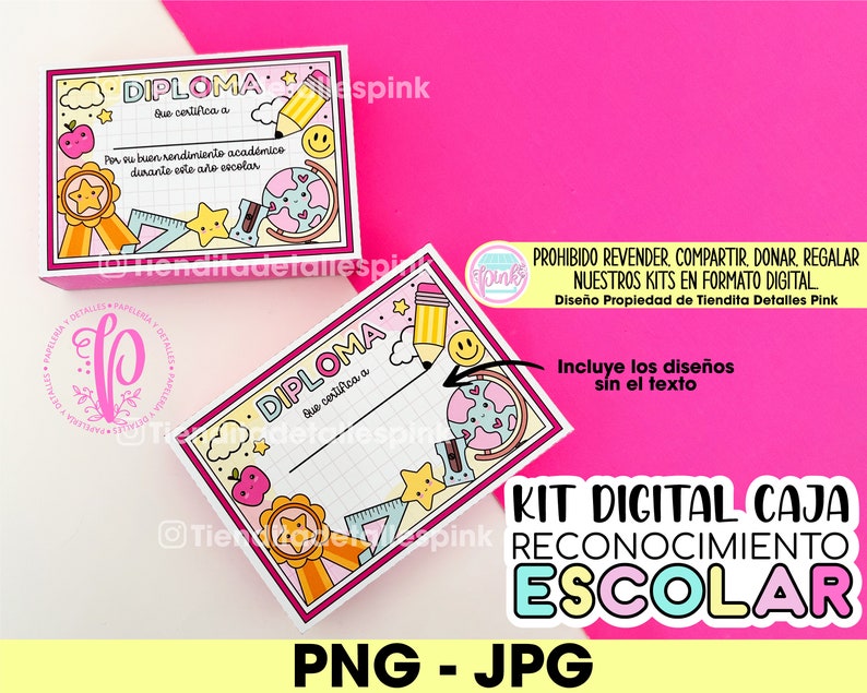 School Recognition Box Template, Diploma Box - Etsy