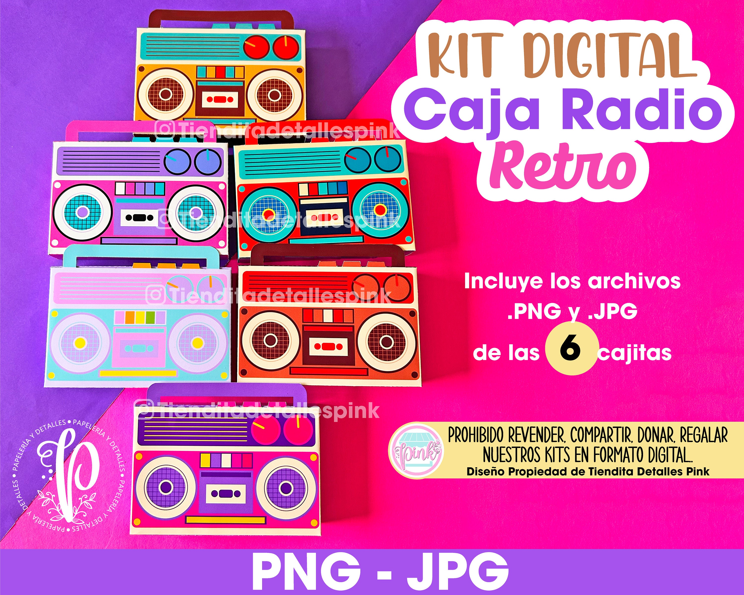 Template Retro Radio Box, Retro Radio Box, Radio Box - Etsy