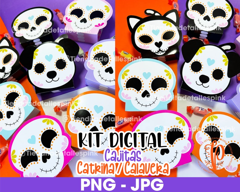 Template Cajitas Catrina, Template Cajitas Calavera - Etsy