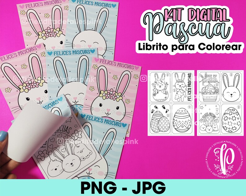 Librito para Colorear Pascua, Template Pascua, Pascua, Detalles Pascua ...