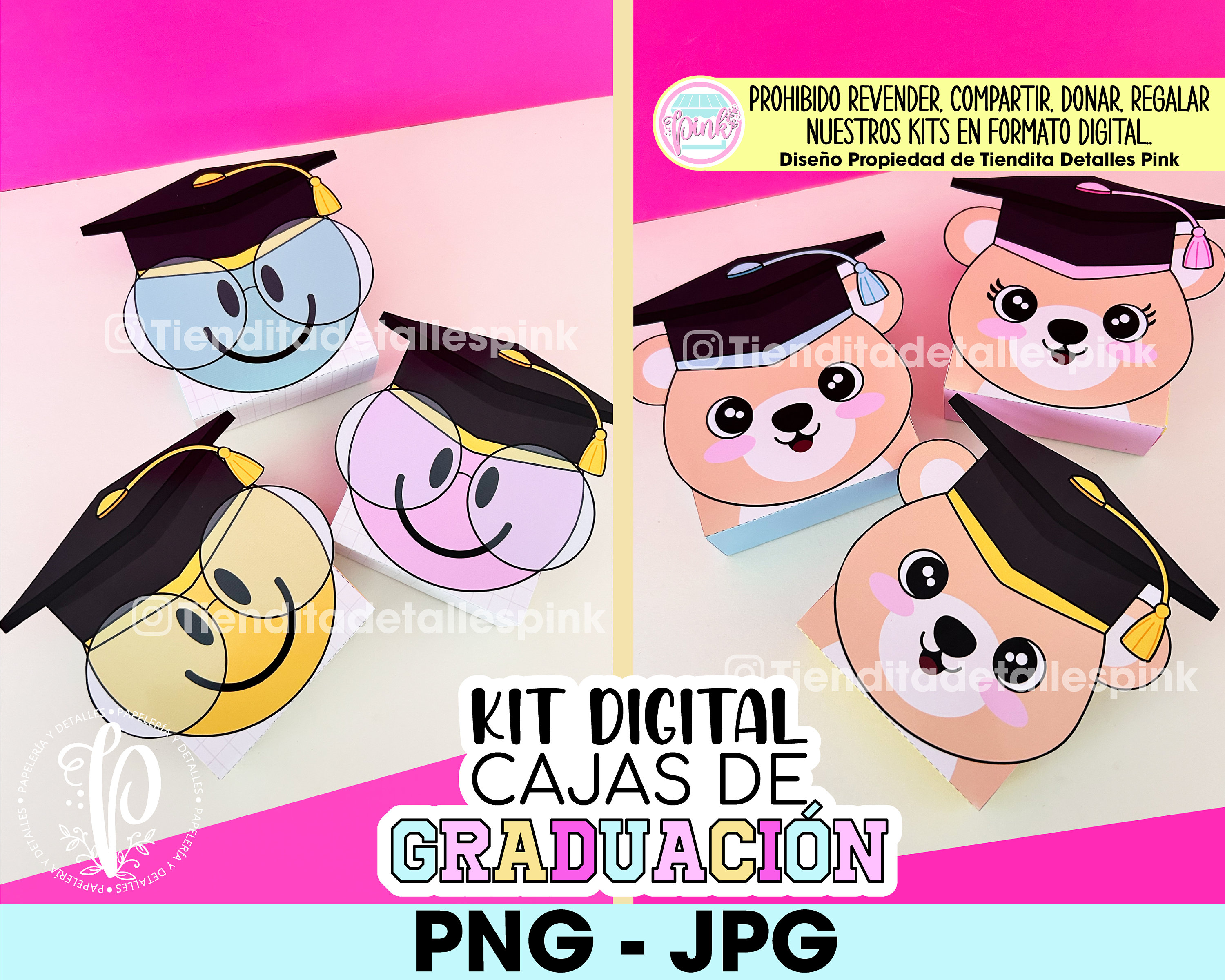 Template Graduation Boxes, Graduation, Kinder - Etsy