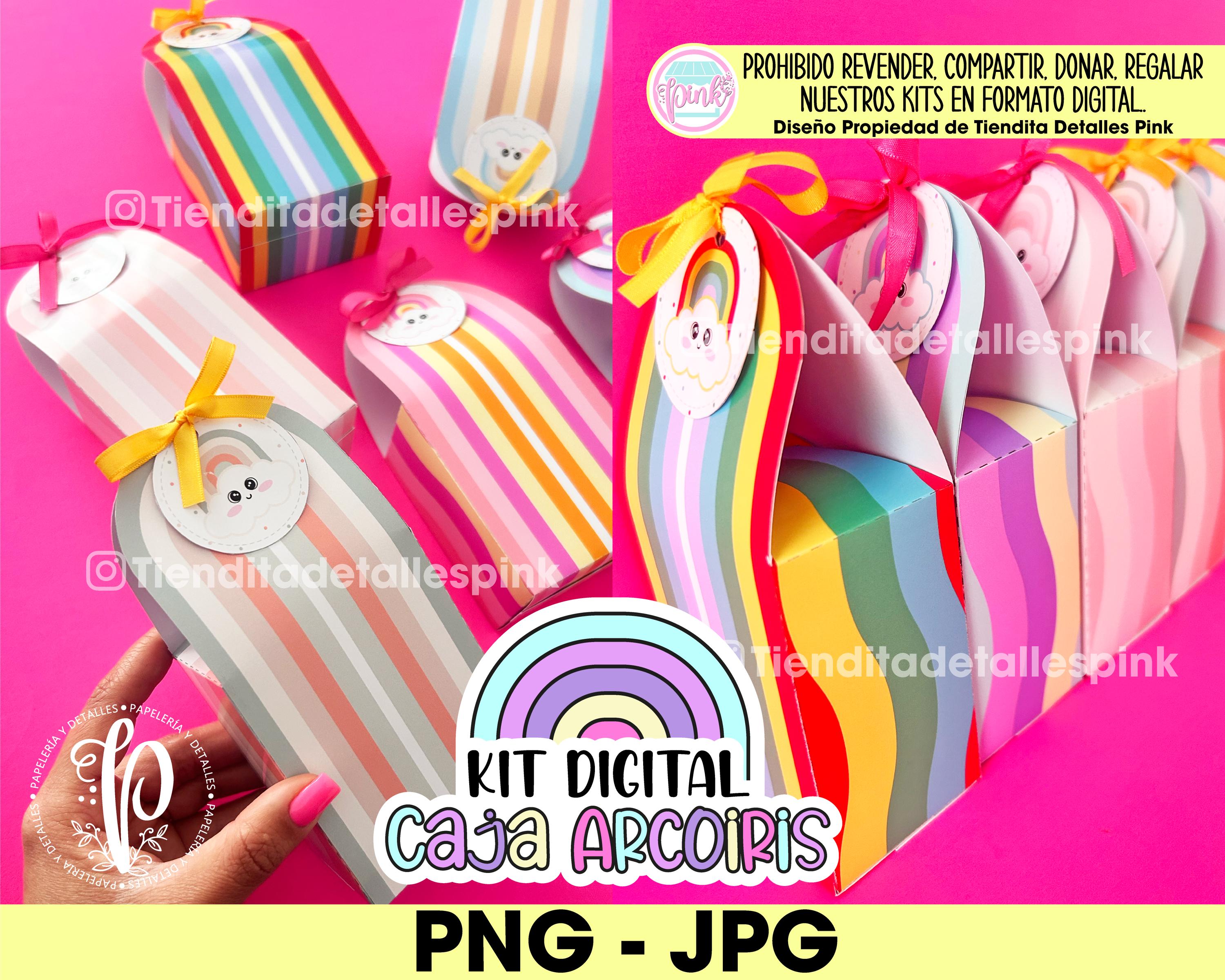 Rainbow Box Template, Rainbow Box - Etsy