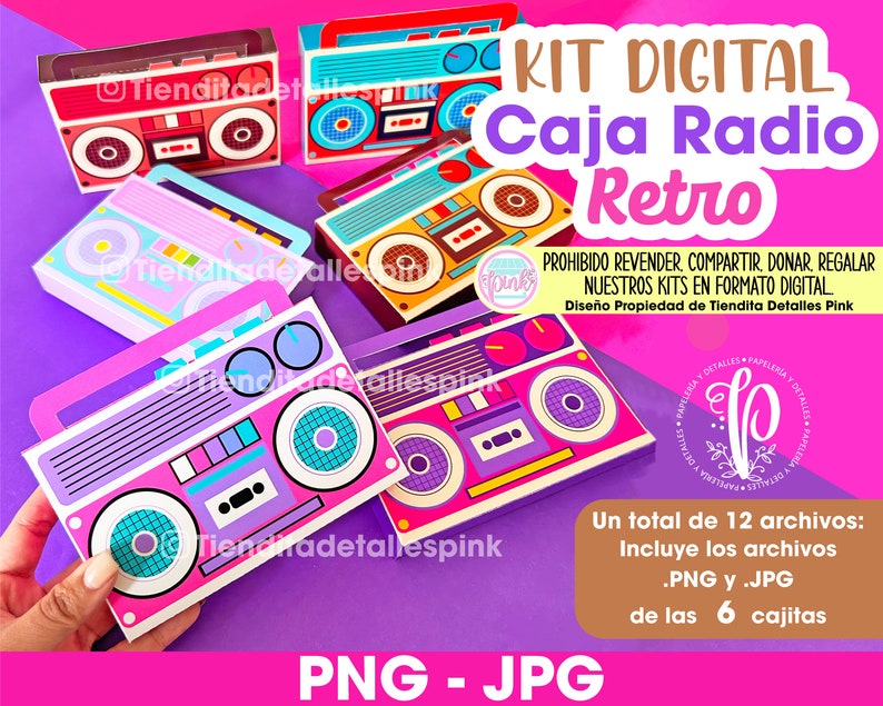 Template Retro Radio Box, Retro Radio Box, Radio Box - Etsy