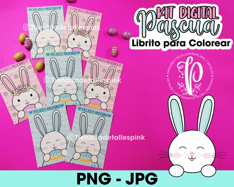 Librito para Colorear Pascua, Template Pascua, Pascua, Detalles Pascua ...