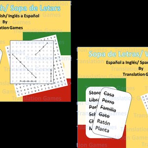 Cómo Pasa El Tiempo Sopa De Letras Juego De Traducción De Español a ...