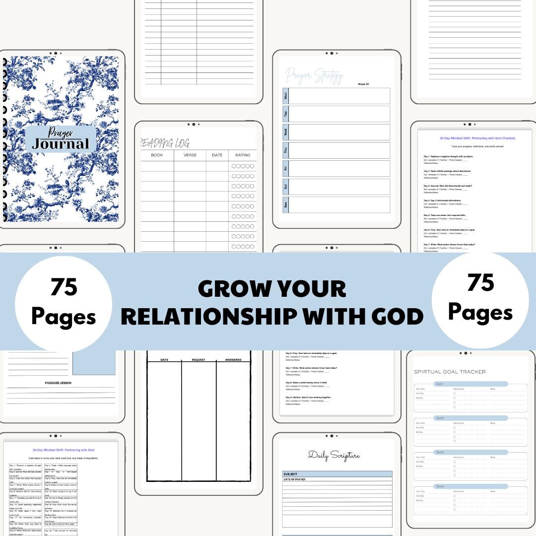 Christian Prayer Journal, Scripture Study Guide (digital) - Etsy