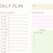 Simple Daily Planner With Schedule Organize Your Day Planner Time Slots ...