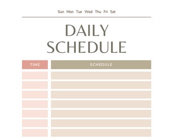 Simple Daily Planner With Schedule | Organize Your Day | Planner | Time ...