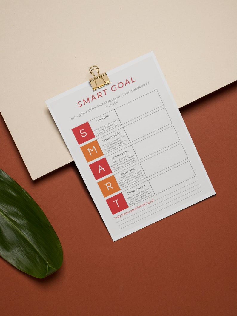 SMART Goal Setting Worksheet - Etsy