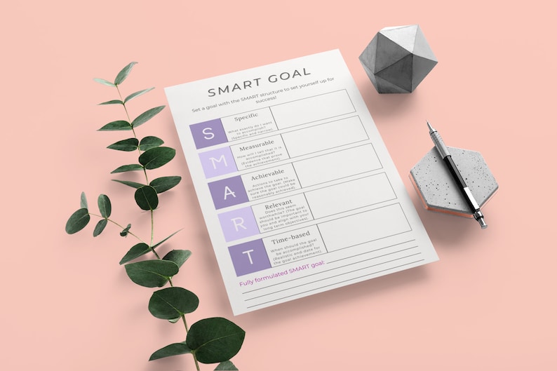 SMART Goal Setting Worksheet - Etsy