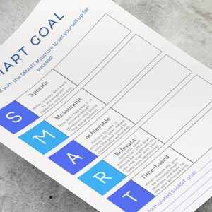 SMART Goal Setting Worksheet - Etsy
