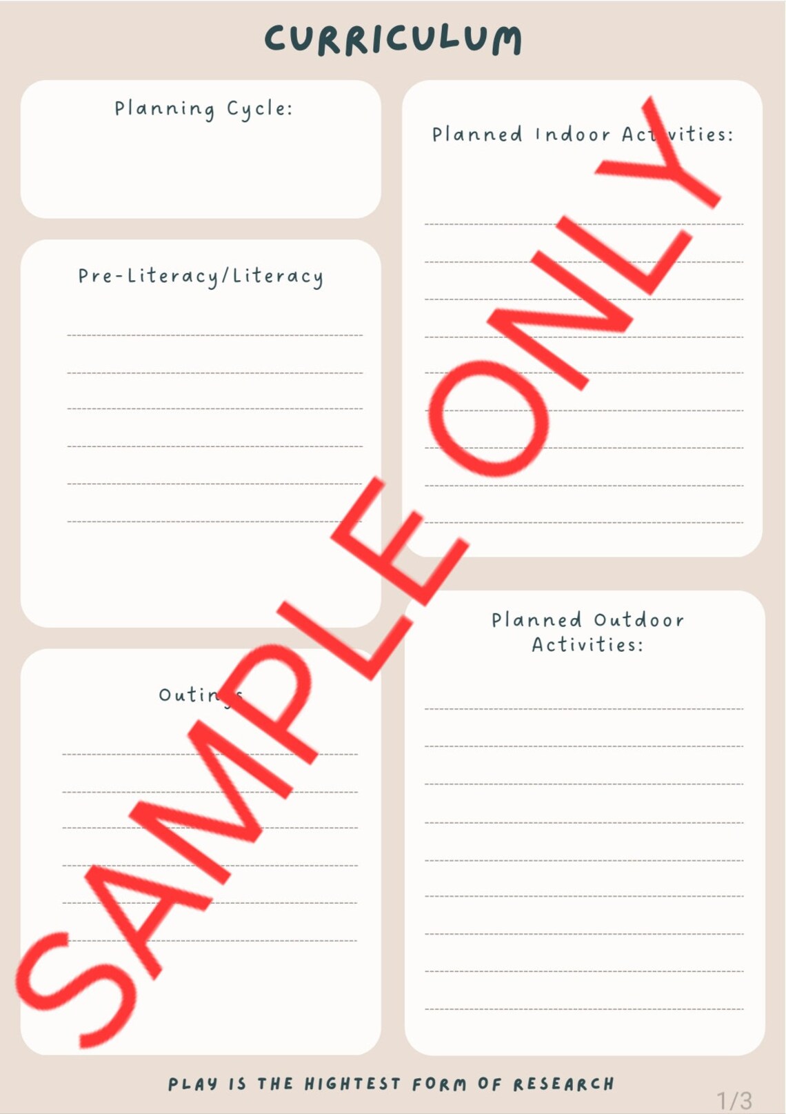 EYLF Curriculum - Etsy