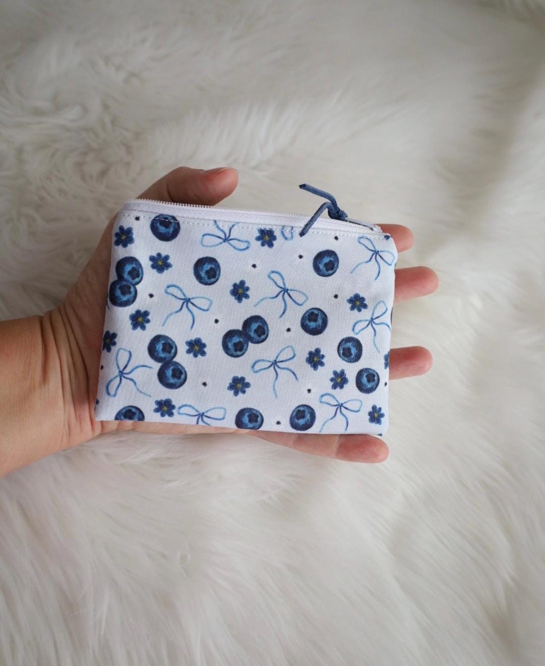 Blueberry Coin Purse, Gift Card Holder, Blueberry Wallet - Etsy