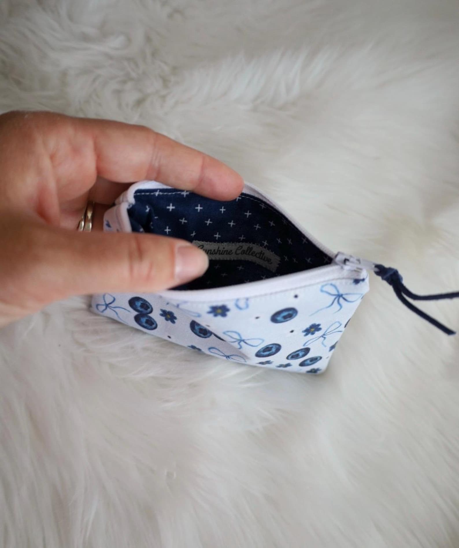 Blueberry Coin Purse, Gift Card Holder, Blueberry Wallet - Etsy