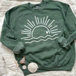 Sunshine Crew Neck Sweatshirt, Comfy Sweatshirt, Sun Sweatshirt for ...