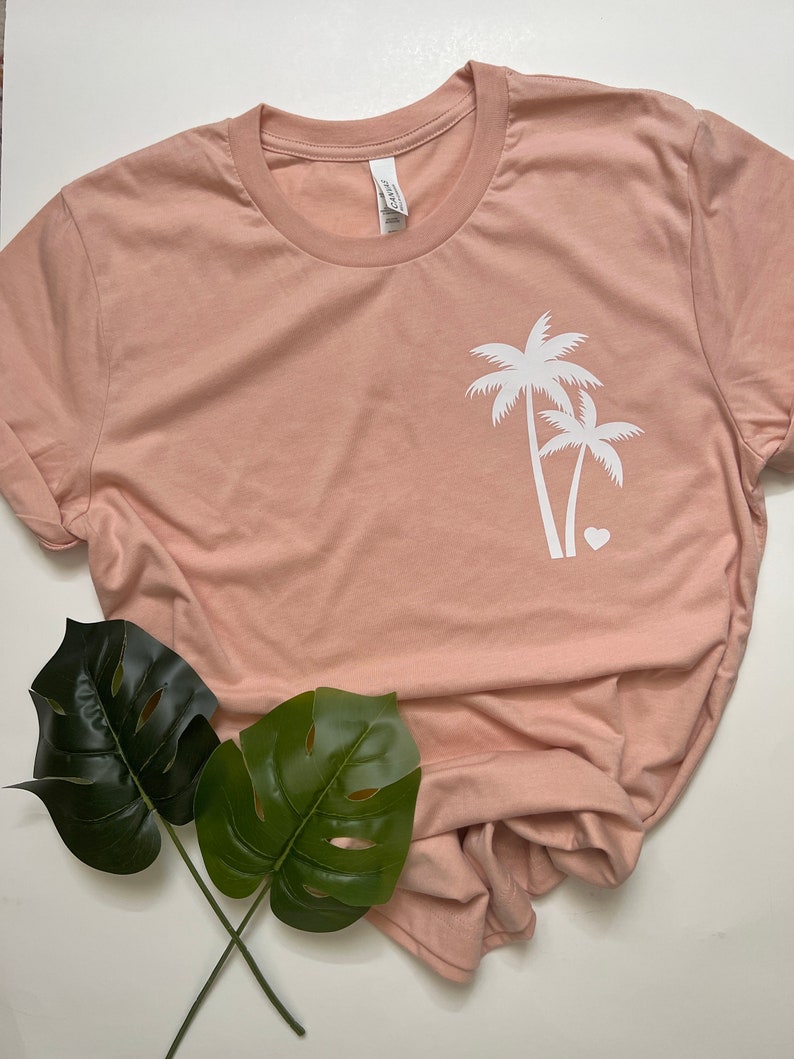 Palm Tree T Shirt, Cute Palm Tree Shirt, Beach Shirt, Tropical Shirt ...