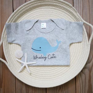 Baby Boy 'whaley Cute' Bodysuit, Cute Baby Outfit, Baby Whale Bodysuit ...