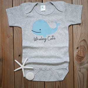 Baby Boy 'whaley Cute' Bodysuit, Cute Baby Outfit, Baby Whale Bodysuit ...