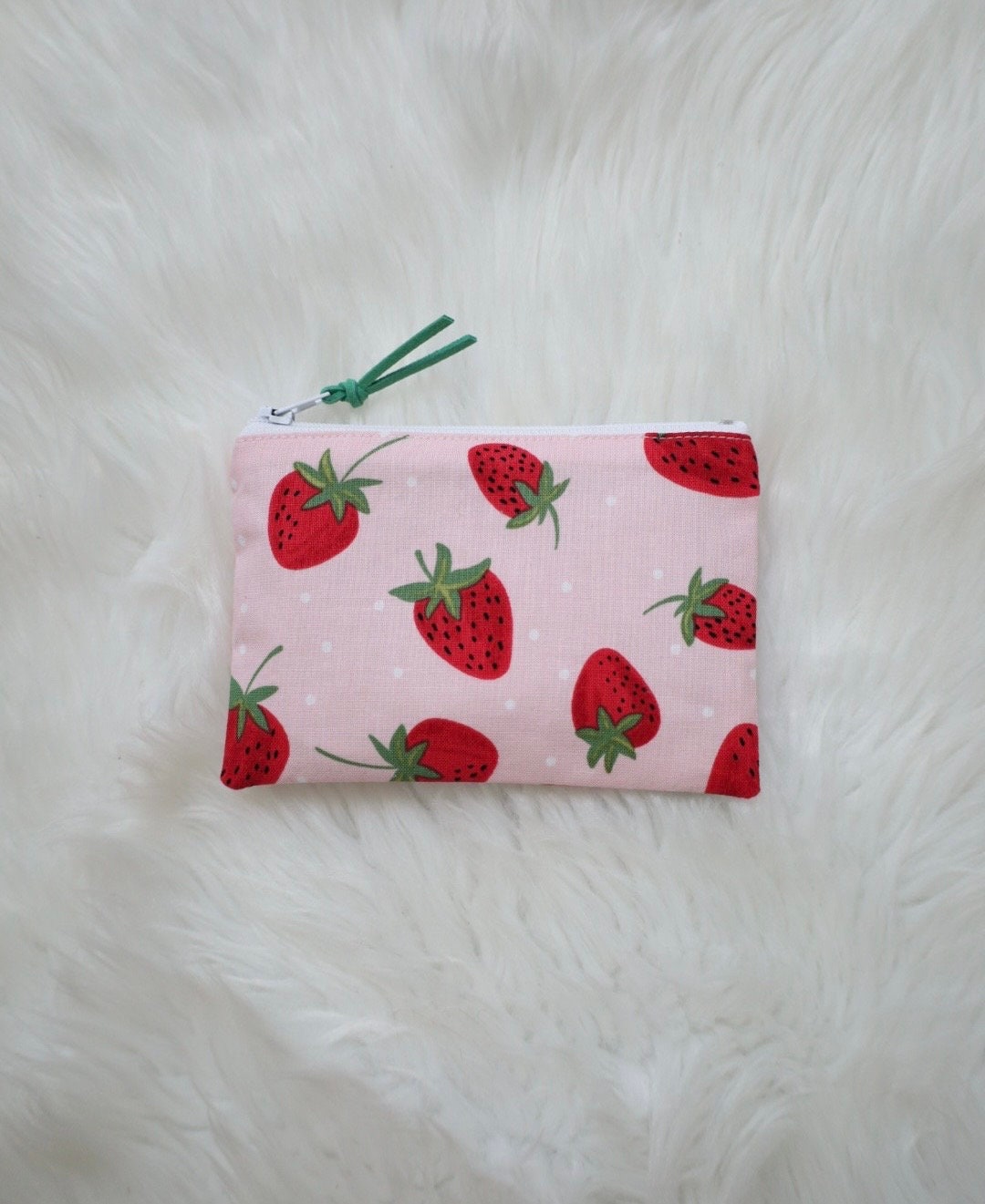 Strawberry Coin Purse, Gift Card Holder, Strawberry Wallet - Etsy