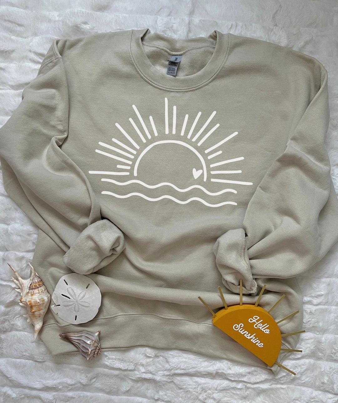 Sunshine Crew Neck Sweatshirt, Comfy Sweatshirt, Sun Sweatshirt for ...