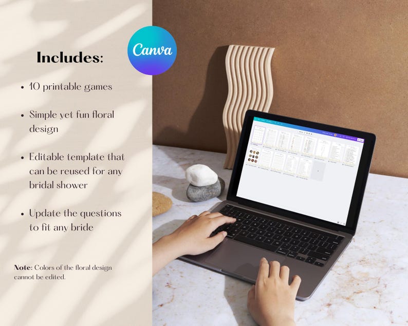 Floral Bridal Shower Games Bundle: 10 Printable Games (canva Template ...