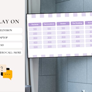 Lavender Floral Bridal Shower Jeopardy Game | Canva Template Editable ...