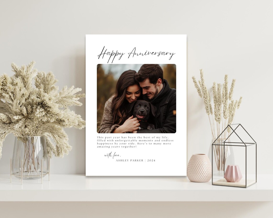 Anniversary Year Recap Photo Collage: Canva Template (digital Download ...
