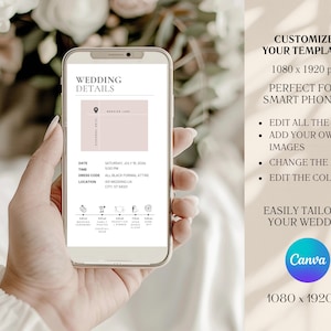 Minimalist Wedding Timeline Template: Mobile Planner & Checklists ...