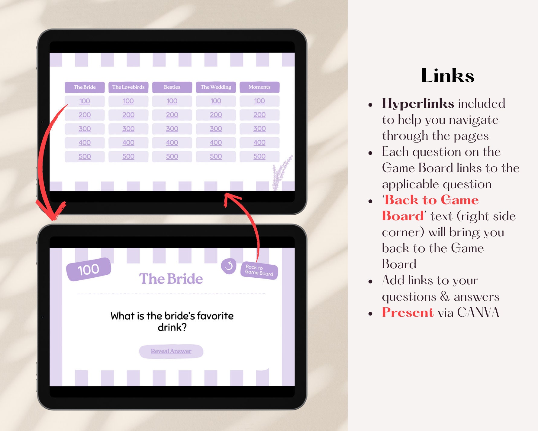 Lavender Floral Bridal Shower Jeopardy Game: Editable Canva Template ...