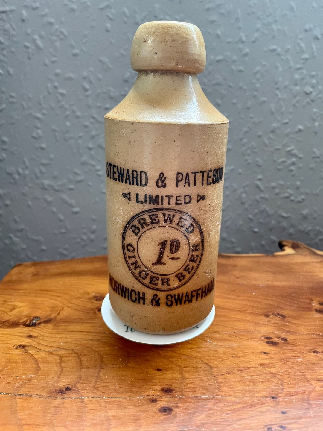 Collectable/decorative Steward & Patterson Ginger Beer Stoneware Bottle ...