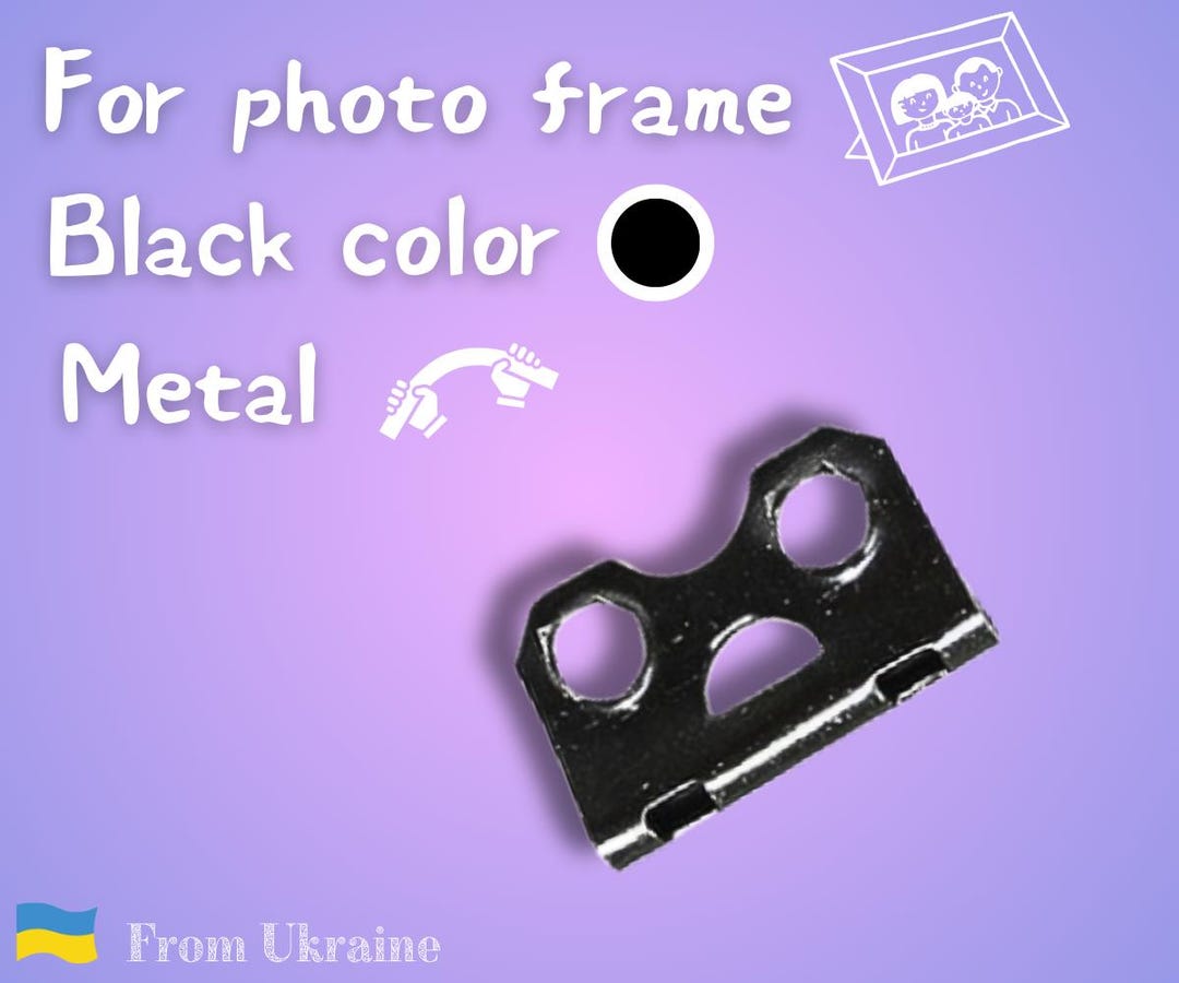 Metal Hinge for Attaching the Frame 28x14mm/1.10x0.55inches | Black ...