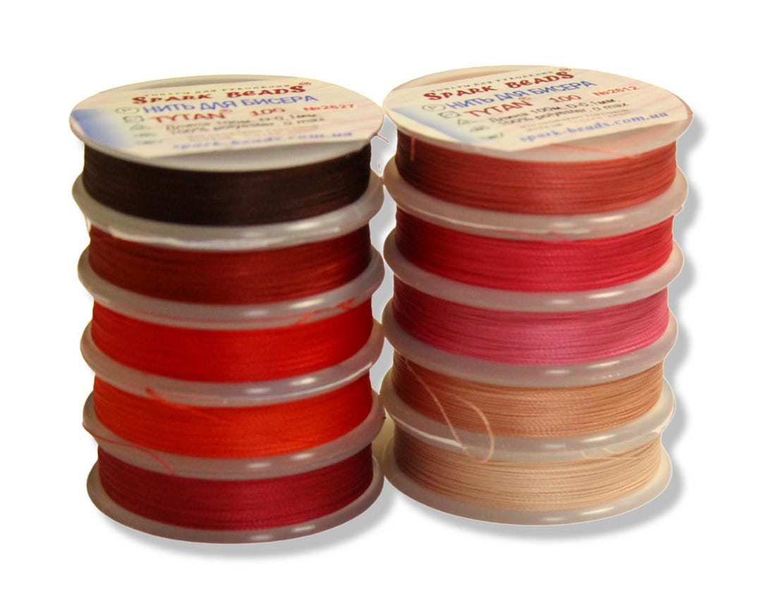 TYTAN Beading Threads Set | 10 Spools | 0.1mm|100m/0.003937/3937.01in ...
