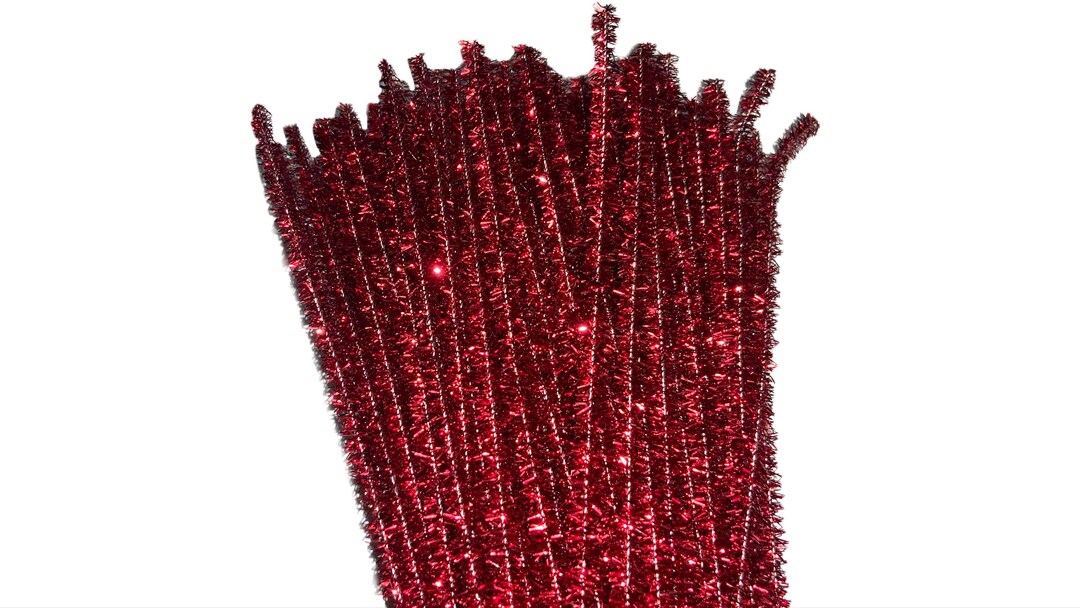 Red Chenille Stems | Craft Pipe Cleaners | Fuzzy Wires | 30cm/11.8in ...