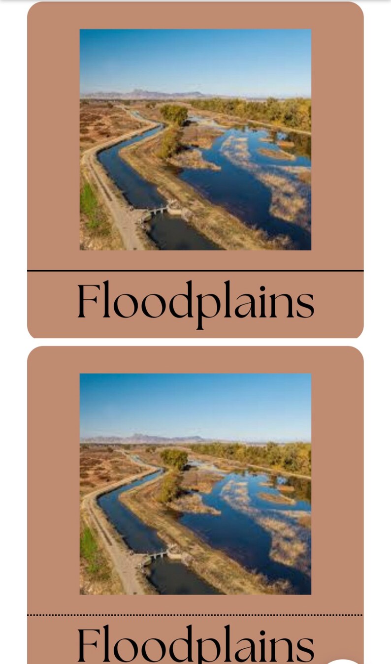 Parts of a River: Montessori 3 Part Cards - Etsy