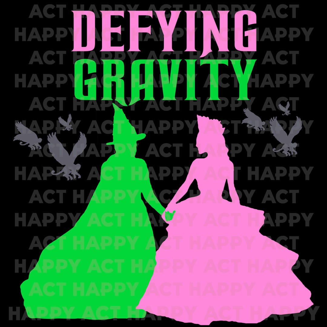 Wicked Defying Gravity SVG - Glinda, Elphaba, Flying Monkey's - Etsy