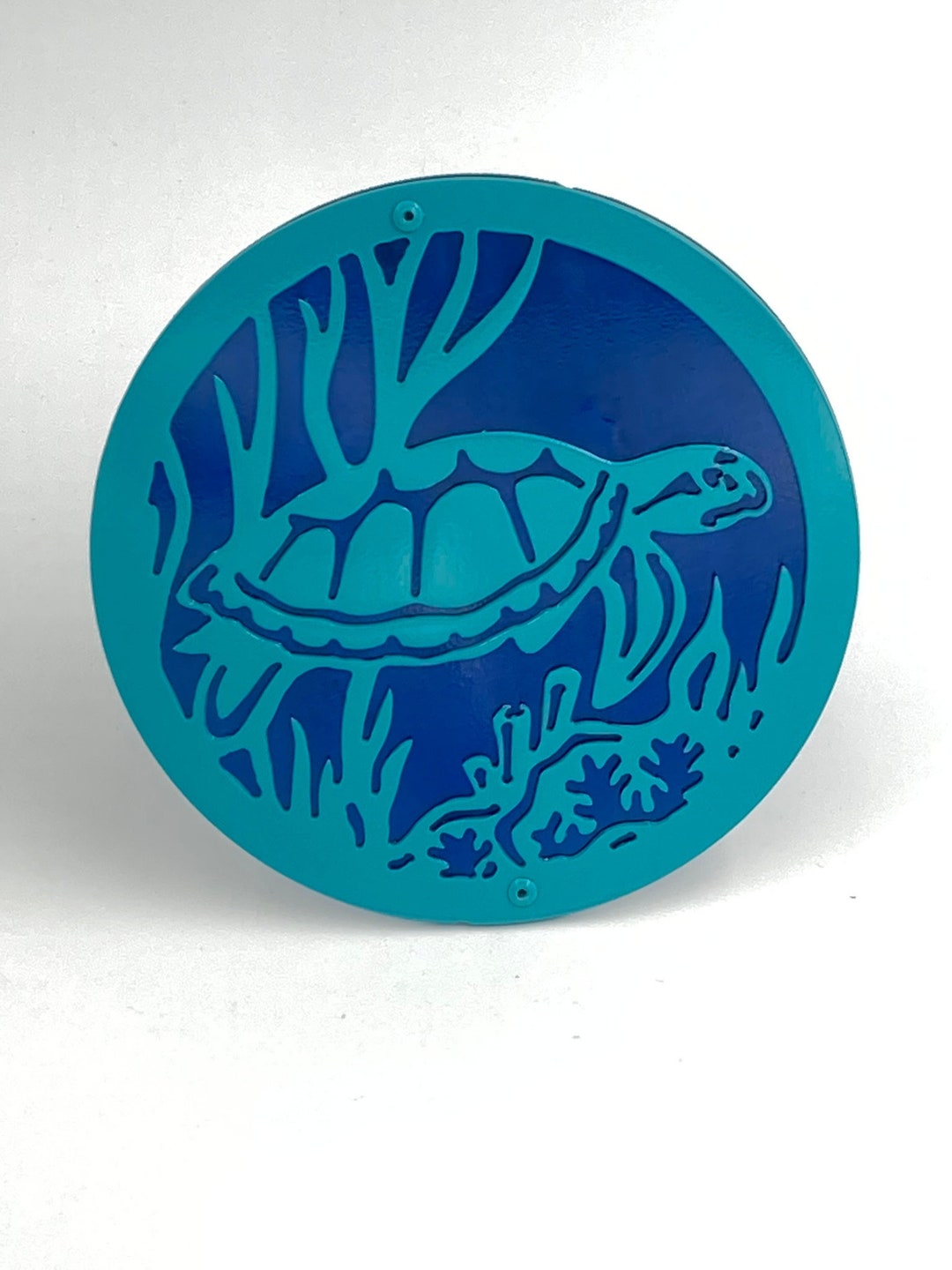 Custom Created "sea Turtle" Metal Receiver Hitch Cover - Etsy