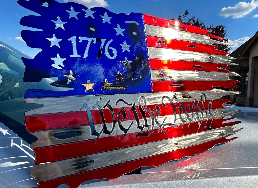 Tattered "we the People" Betsy Ross American Flag - Etsy