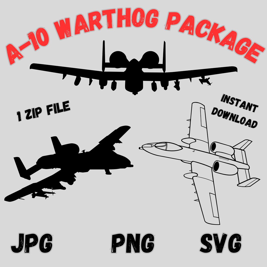 A-10 Warthog SVG Bundle - Fighter Jet Downloads for Air Force Fans ...