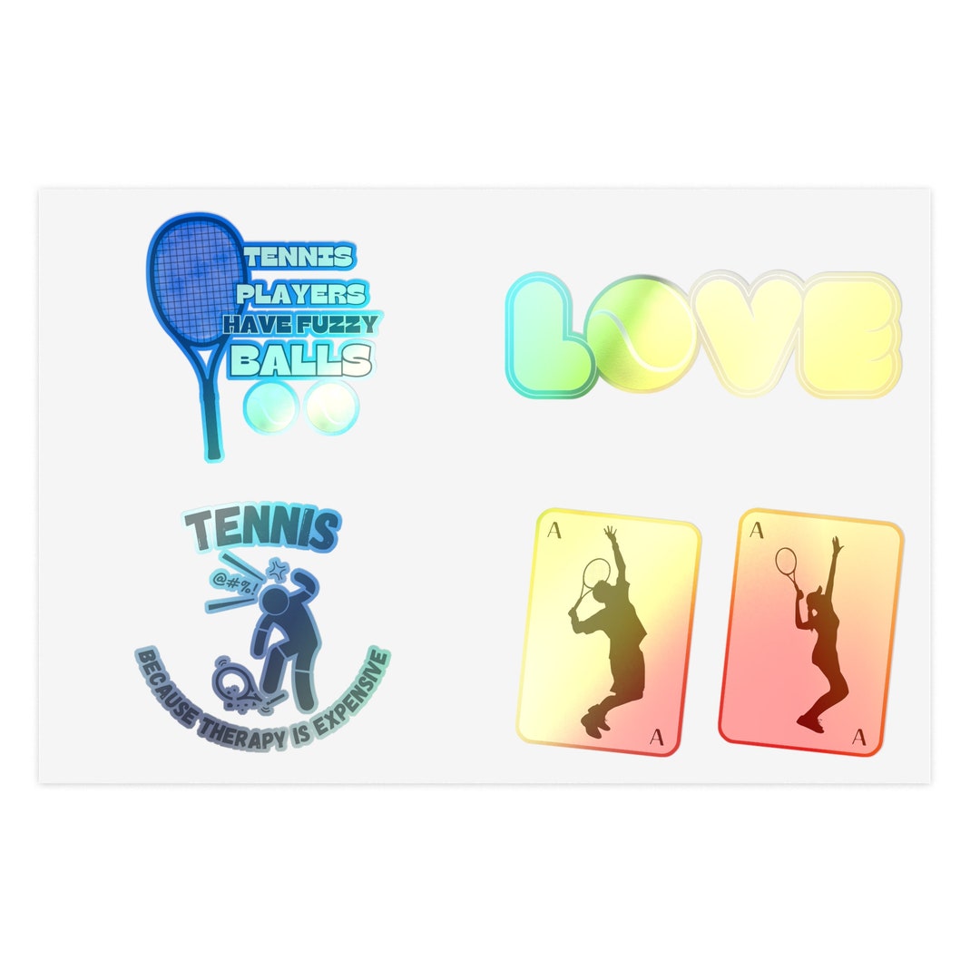 Tennis Sticker Set, Tennis Player Stickers, Tennis Player Gift, Tennis ...