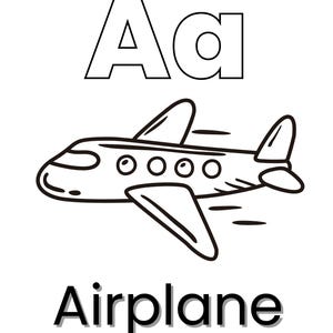 Aviation and Airplane Themed Coloring Book, Downloadable PDF A to Z ...