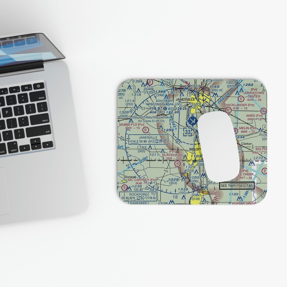 Customizable Aviation Sectional VFR Mousepad, Pilot Gift, Aviation ...