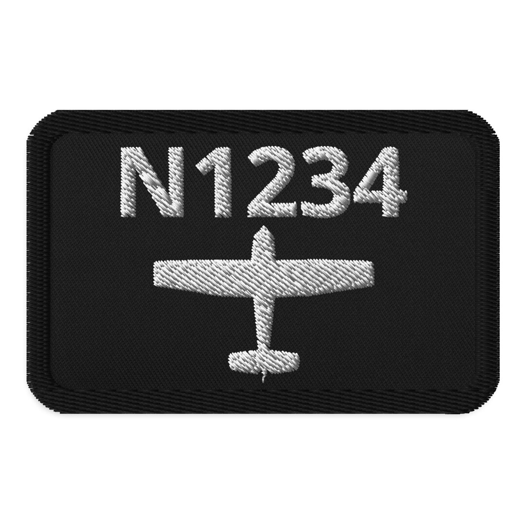 Custom Tail Number Patch Gift for Pilots, Embroidered Christmas Present ...
