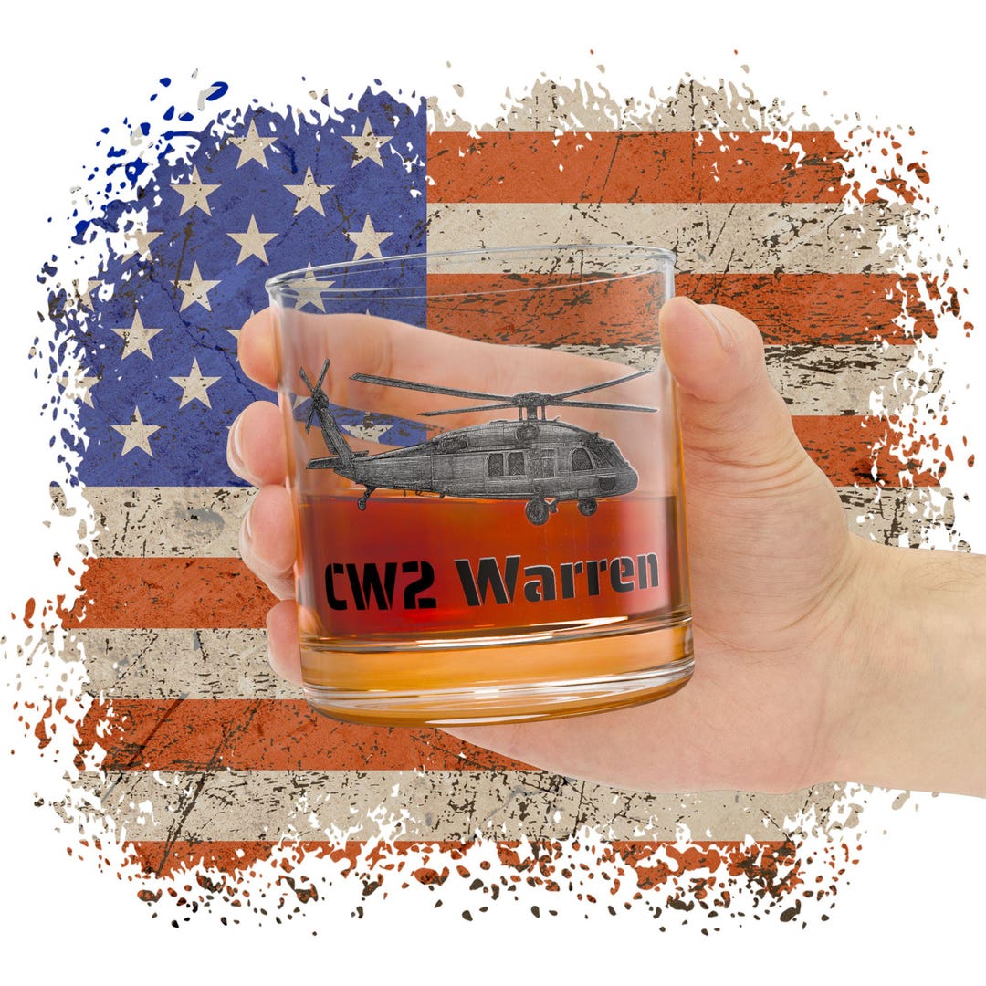 Personalized Blackhawk Helicopter Rocks Glass: Military Pilot Gift - Etsy