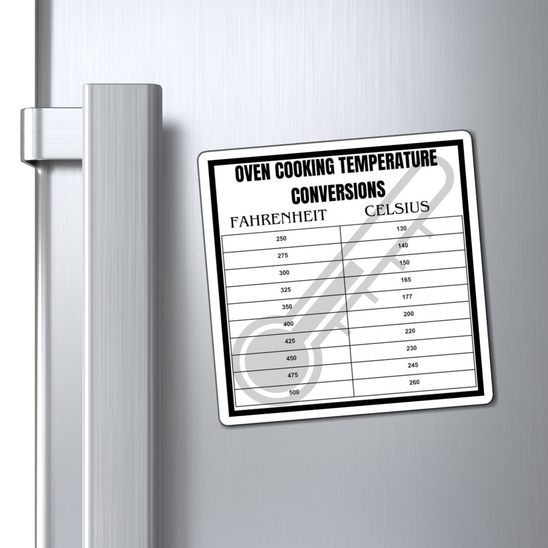 Cooking Oven Temperature Conversion Chart, Celsius to Fahrenheit ...