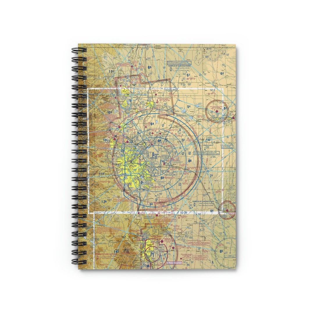 Personalized Aviation VFR Sectional Spiral Notebook for Pilots, Pilot ...