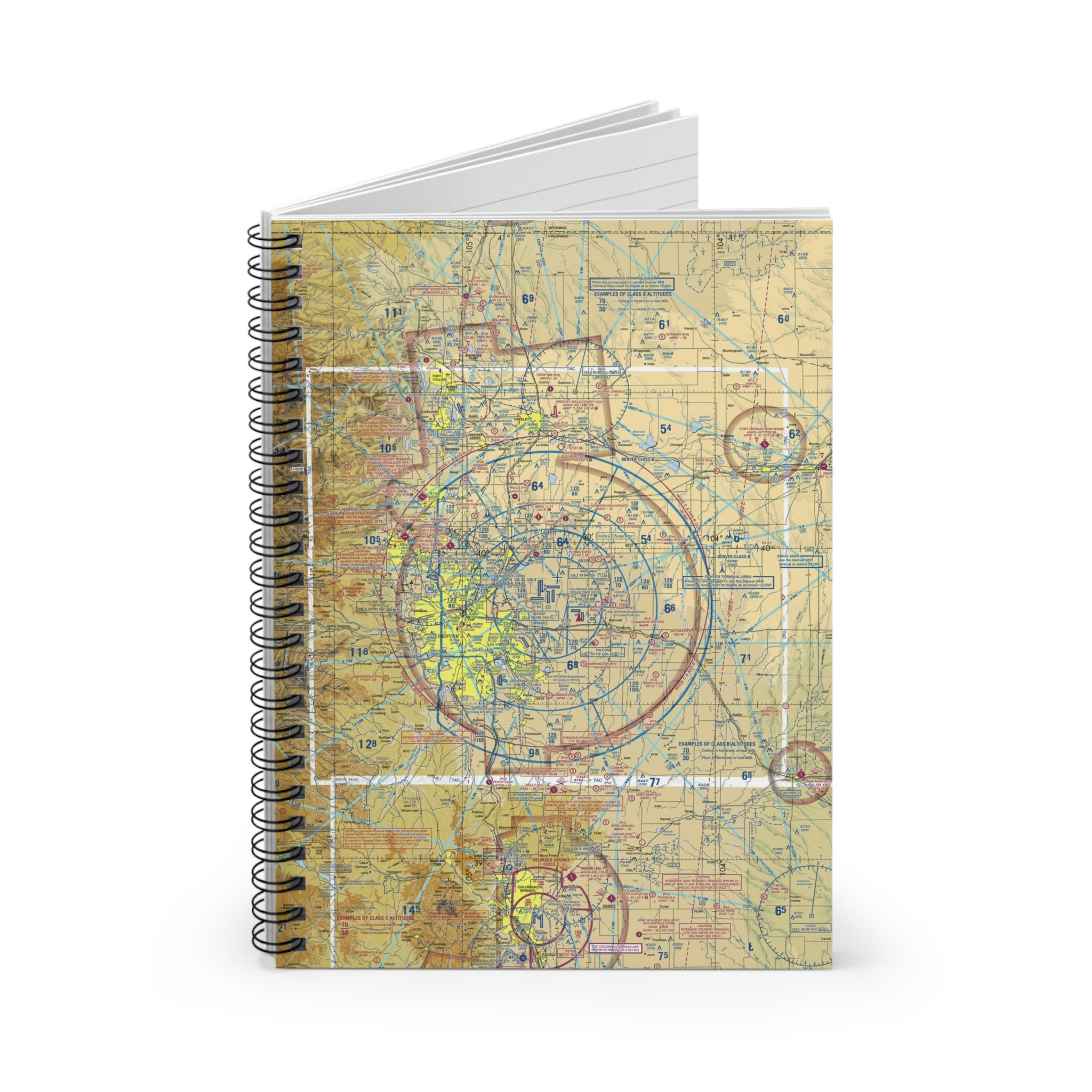 Personalized Aviation VFR Sectional Spiral Notebook for Pilots, Pilot ...