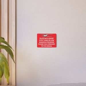 Funny Pilot Bathroom Metal Sign, Aviation Gift - Etsy